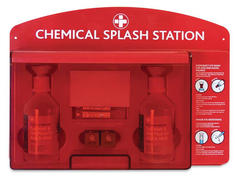 Reliwash Chemical Splash Station - locate where risk of chemical splashes