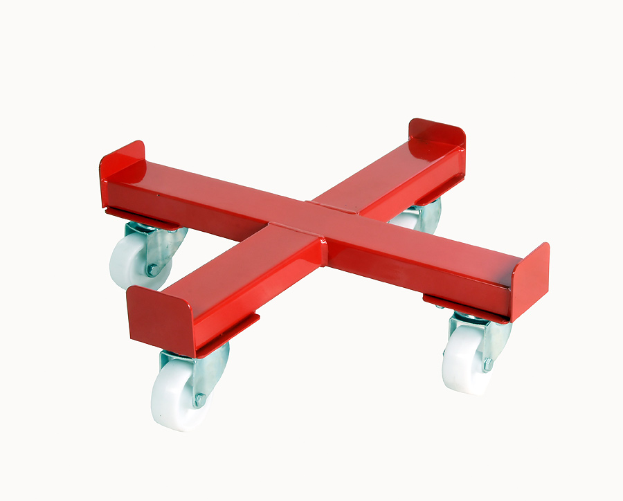 Loadtek 4 Wheeled Drum Dolly - Finish: Red epoxy