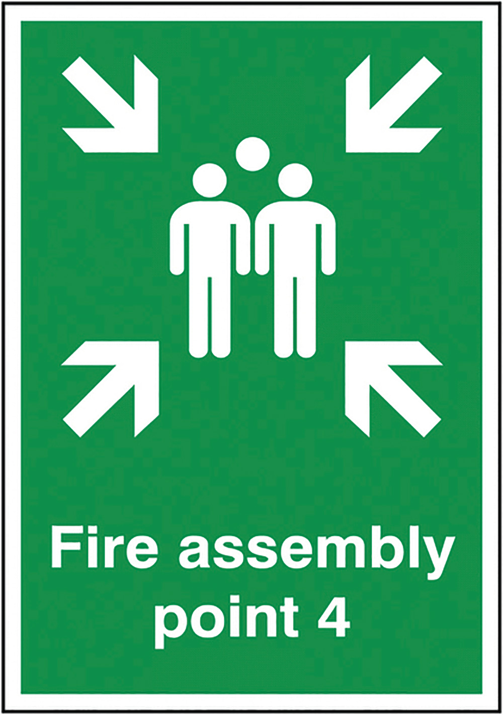 Fire Assembly Point 4 Safety Sign - choice of sizes