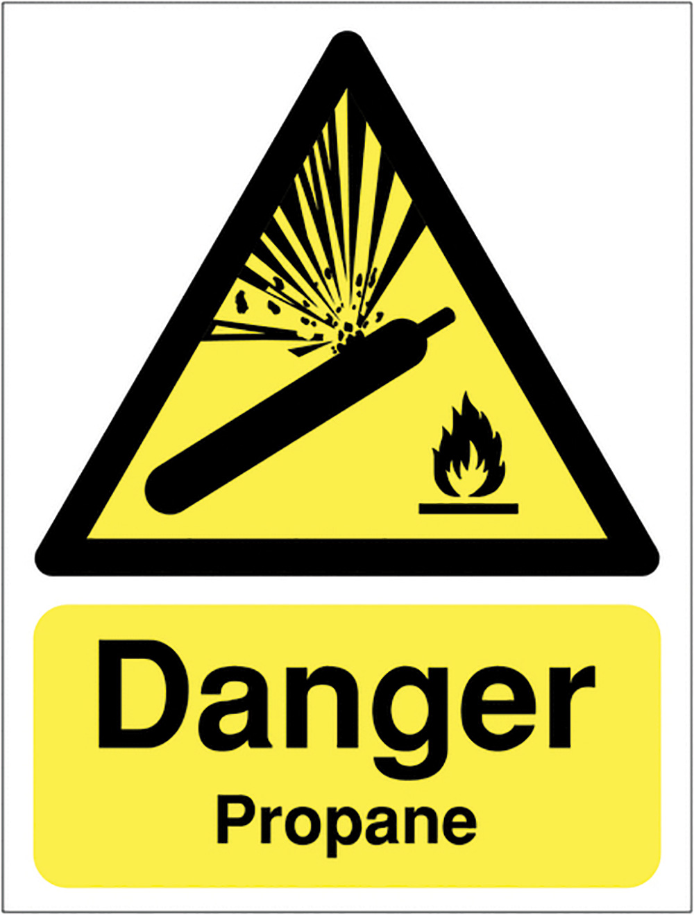 Danger Propane Safety Sign - choice of size and material